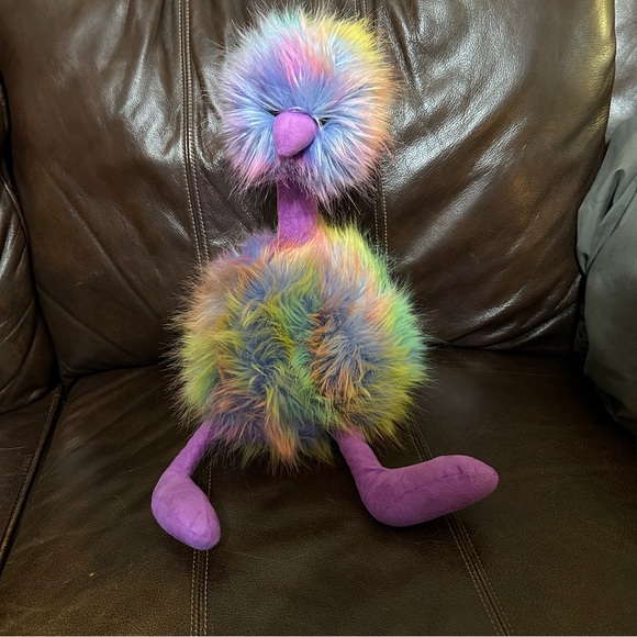 Jellycat | Bird | Jellycat Rainbow Pompom Emu Ostrich Stuffed Plush ...